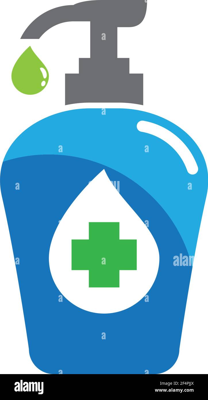 Hand sanitizer icon logo vector design Stock Vector Image & Art - Alamy