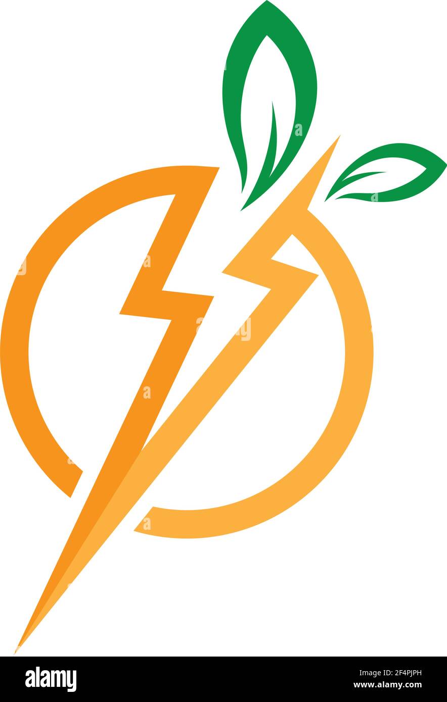 Lightning bolt icon logo creative vectorillustration Stock Vector Image ...