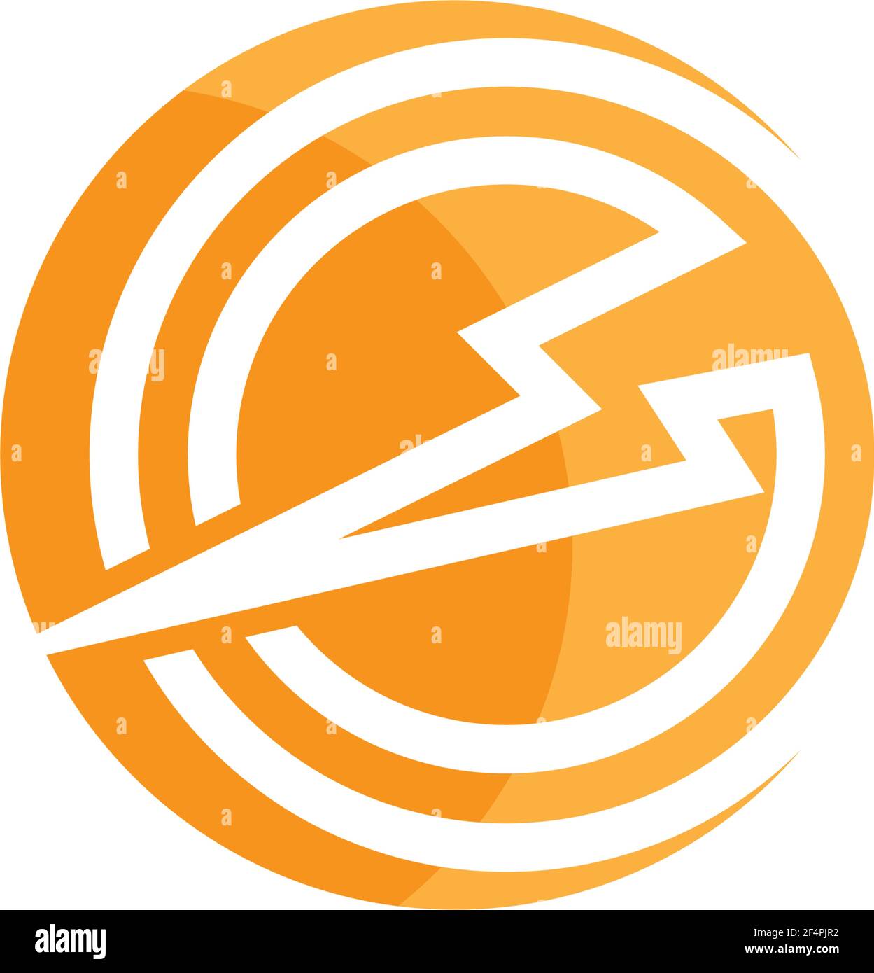 Lightning bolt icon logo creative vectorillustration Stock Vector Image ...