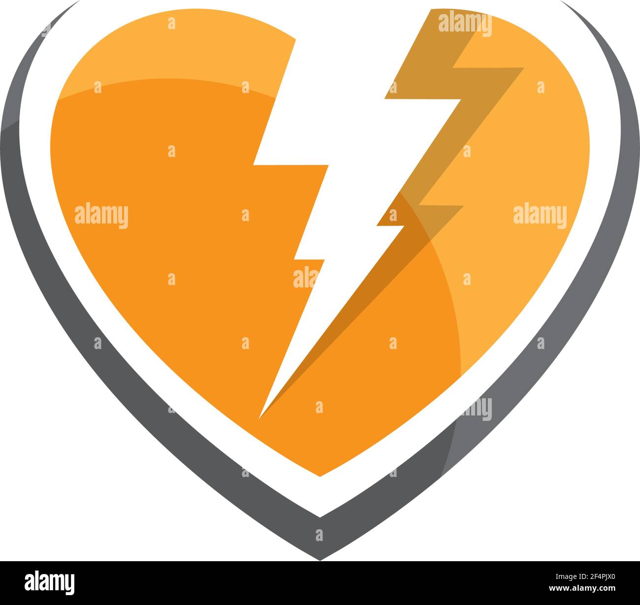 Lightning bolt icon logo creative vectorillustration Stock Vector Image ...
