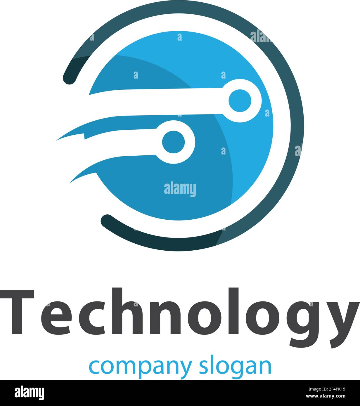 Circular technology circuit icon logo vector illustration design Stock ...