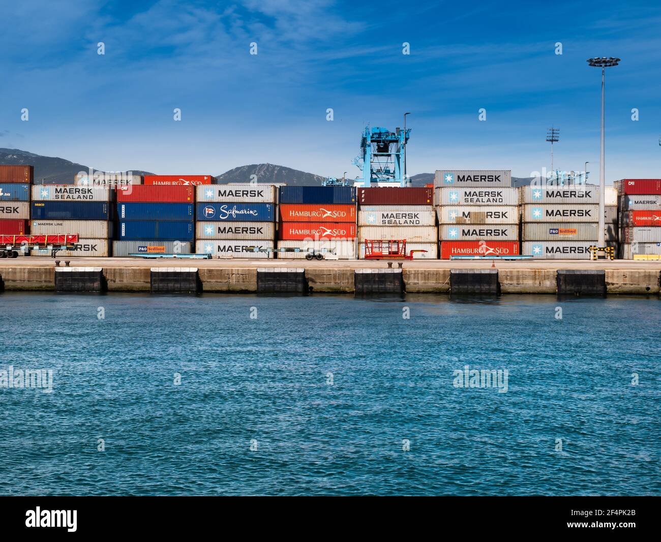 Large cranes and shipping containers spain hi-res stock photography and ...