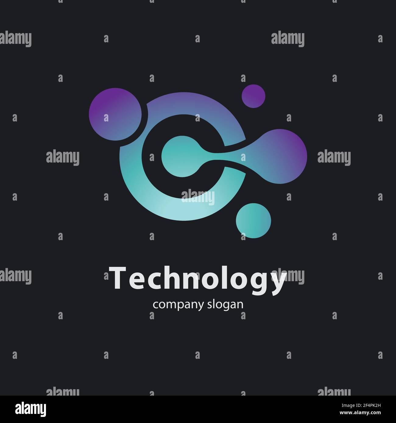 Circular technology circuit icon logo vector illustration design Stock ...