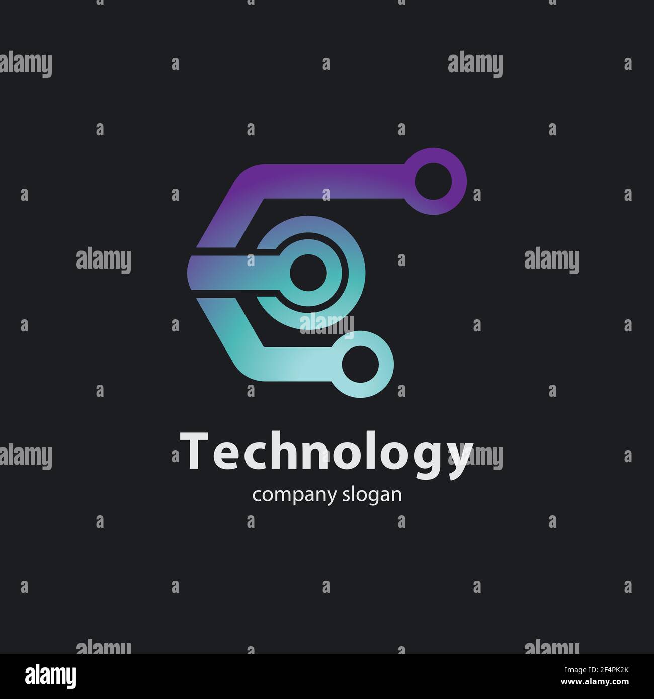 Circular technology circuit icon logo vector illustration design Stock ...
