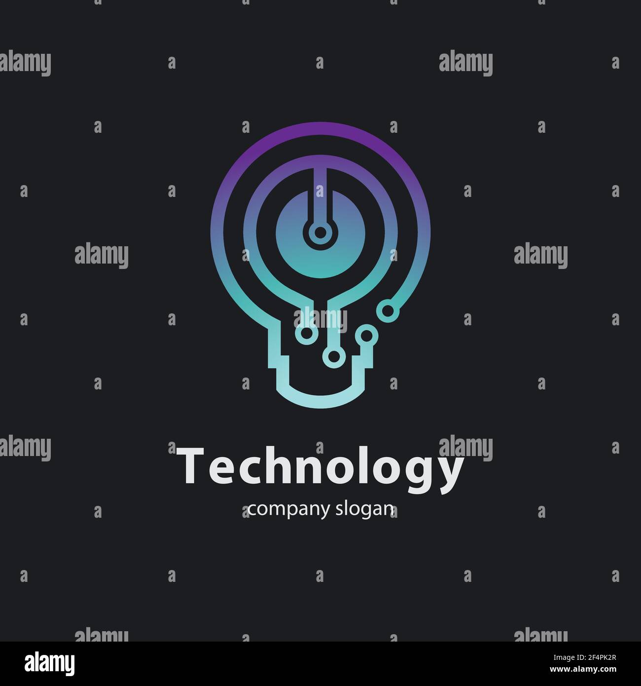 Circular technology circuit icon logo vector illustration design Stock ...