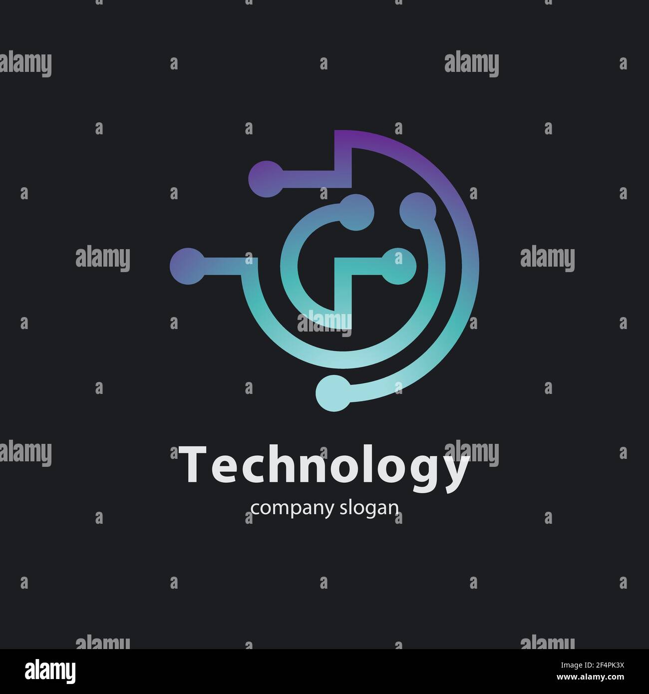 Circular technology circuit icon logo vector illustration design Stock ...