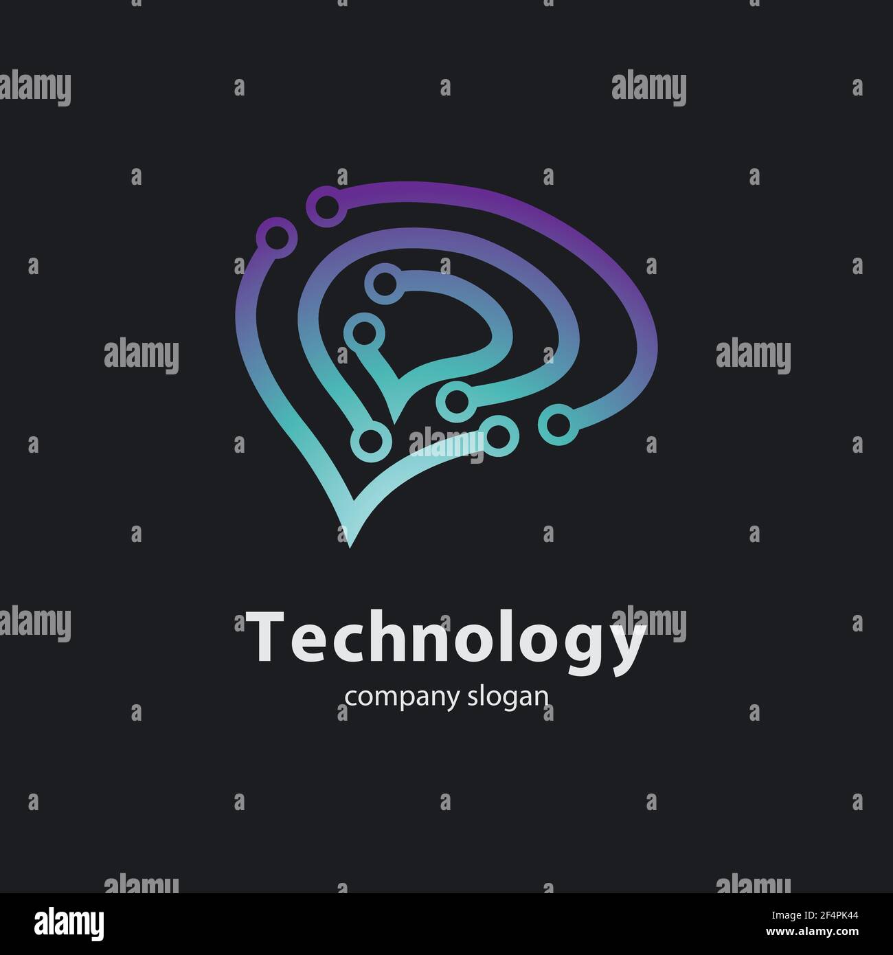 Circular technology circuit icon logo vector illustration design Stock ...