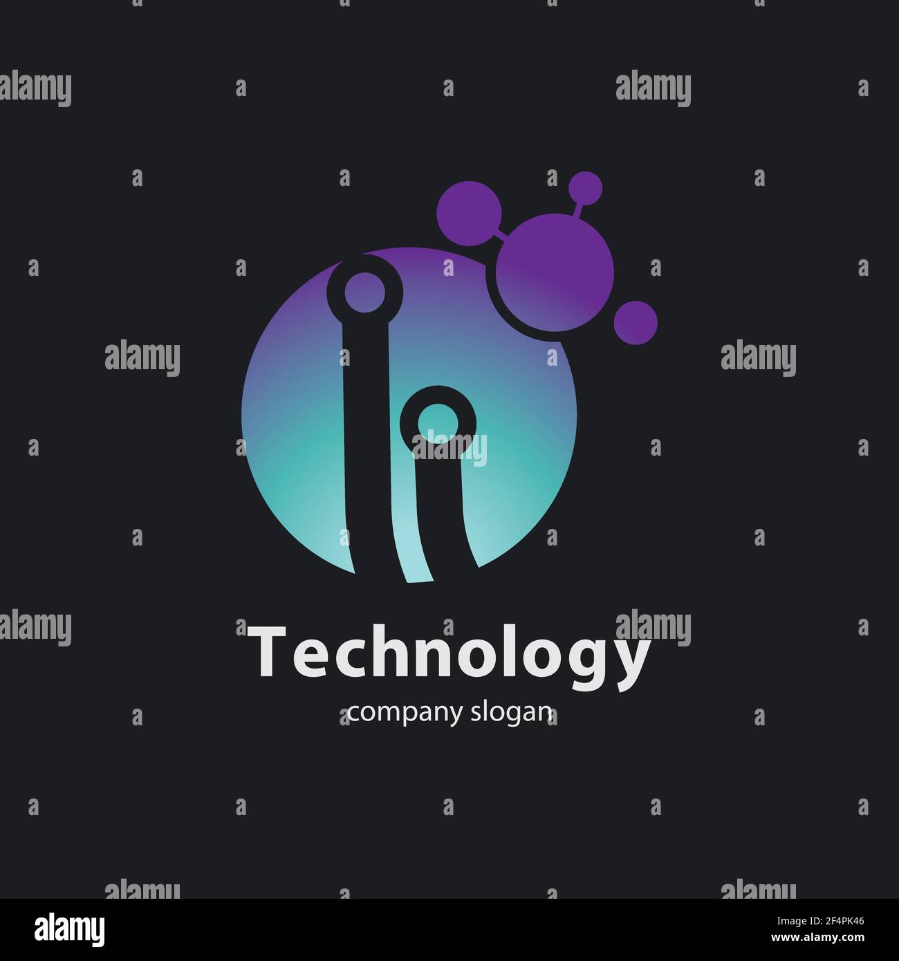 Circular technology circuit icon logo vector illustration design Stock ...