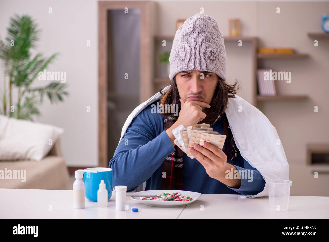 Feeling unwell home desk hi-res stock photography and images - Alamy