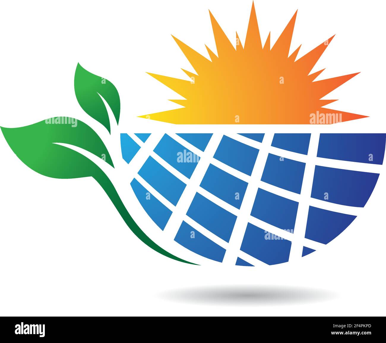 Solar panel icon logo template design Stock Vector Image & Art - Alamy