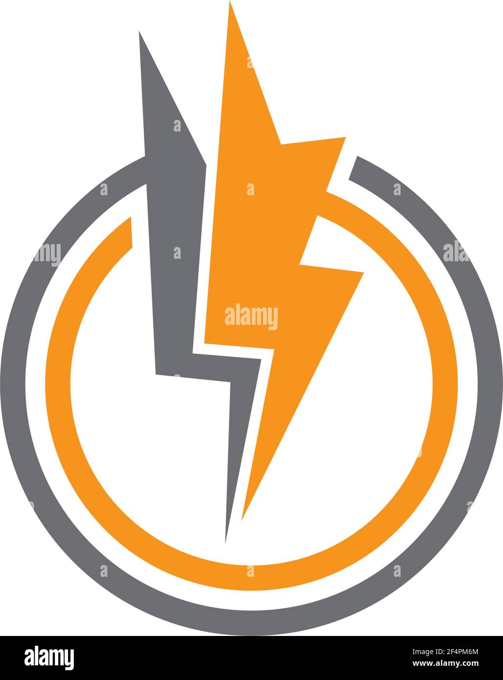 Lightning bolt icon logo creative vectorillustration Stock Vector Image ...