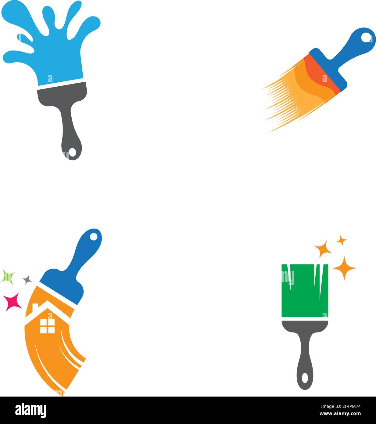 Paintbrush logo template vector icon design Stock Vector Image & Art ...