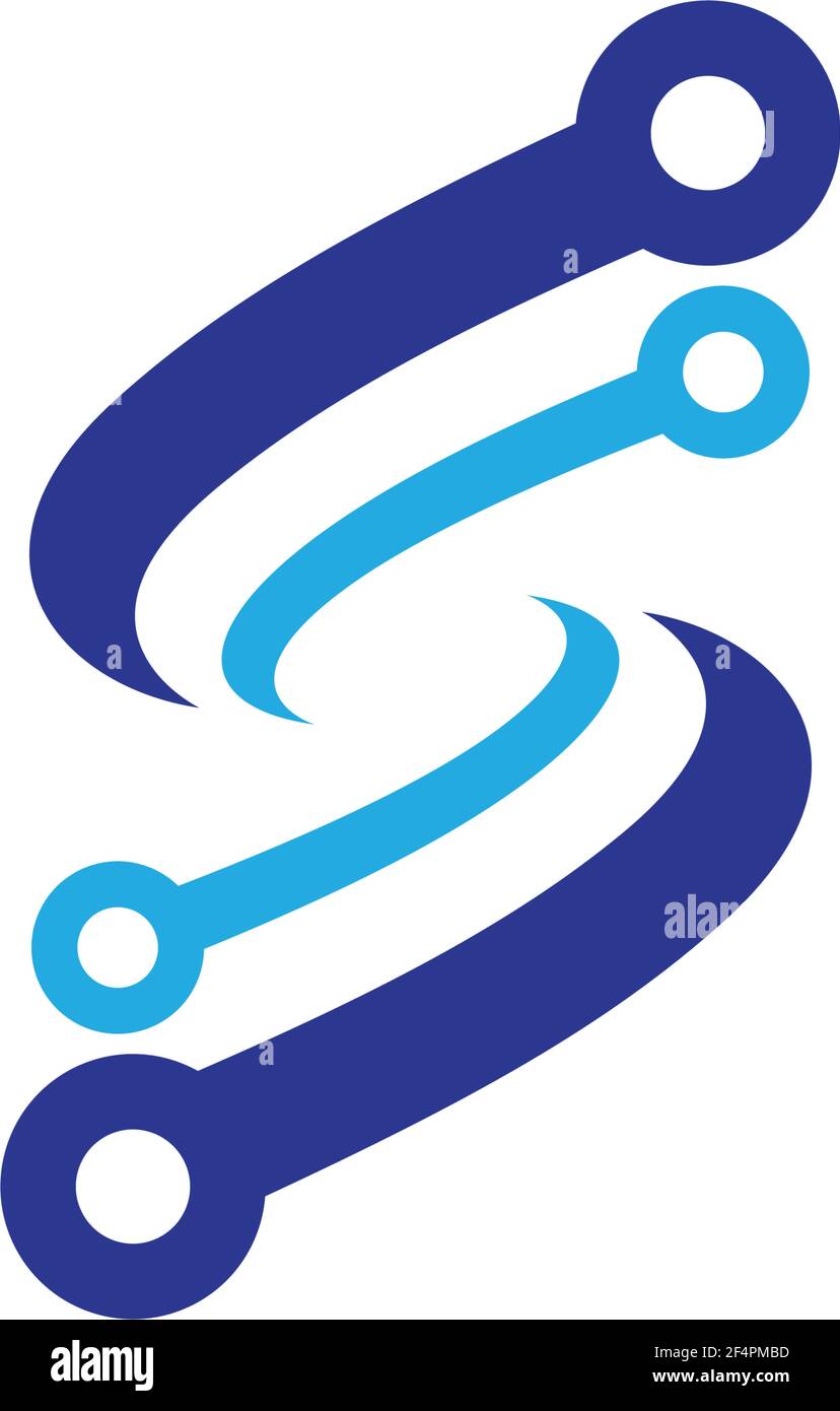 Circular technology circuit icon logo vector illustration design Stock ...