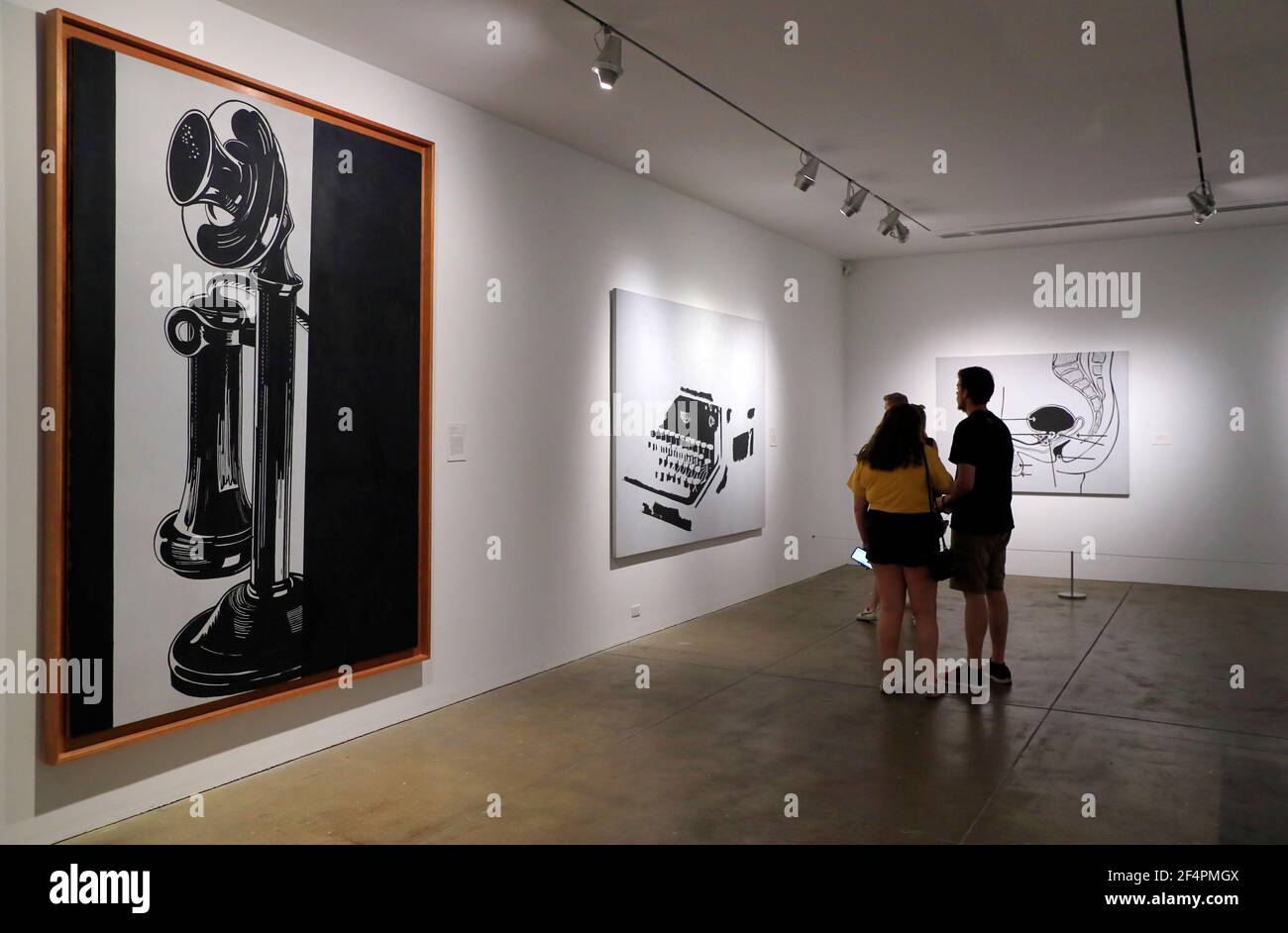 Telephone 4 and Typewriter 2 by Andy Warhol display in the Andy Warhol ...