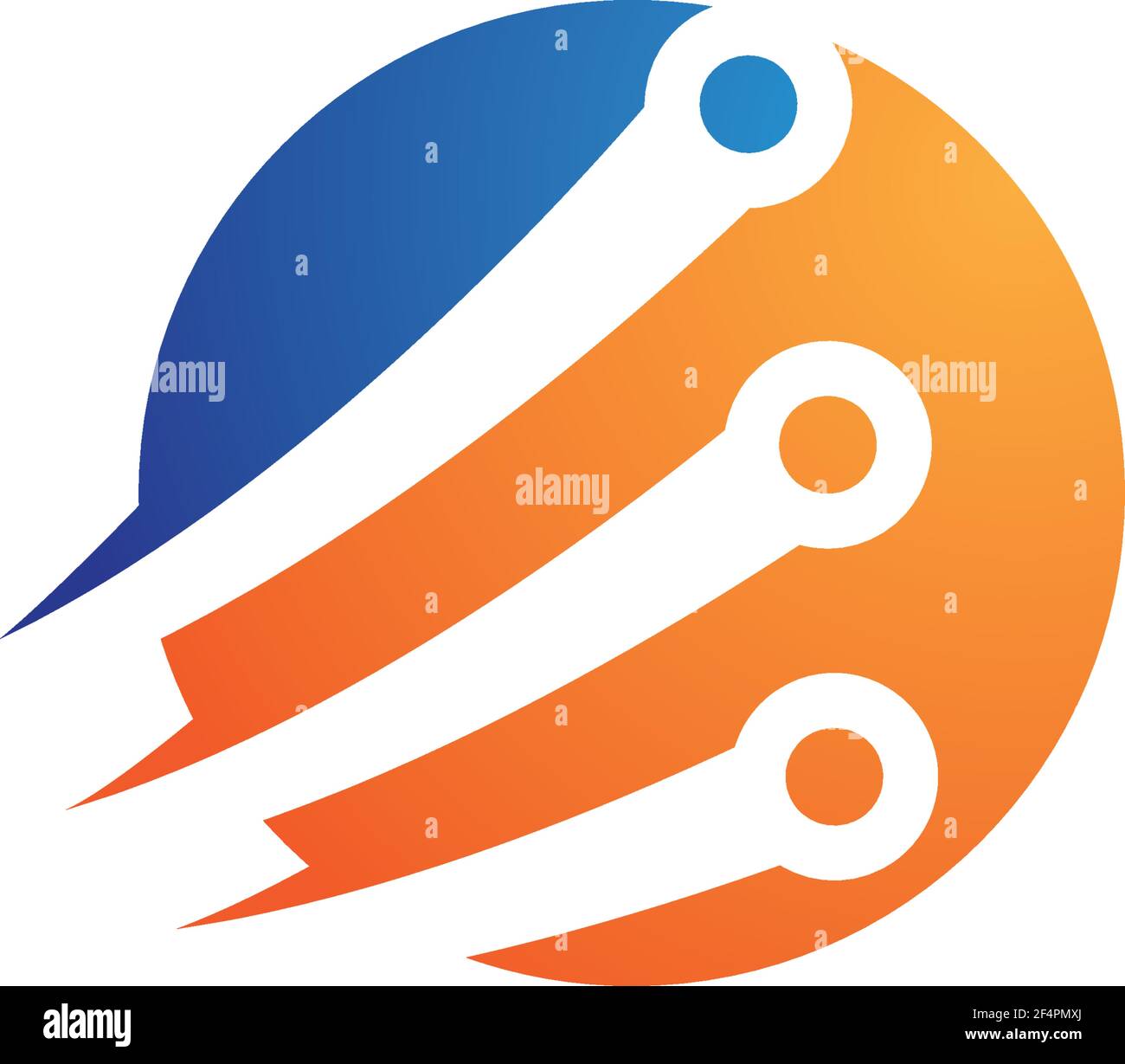 Circular technology circuit icon logo vector illustration design Stock ...