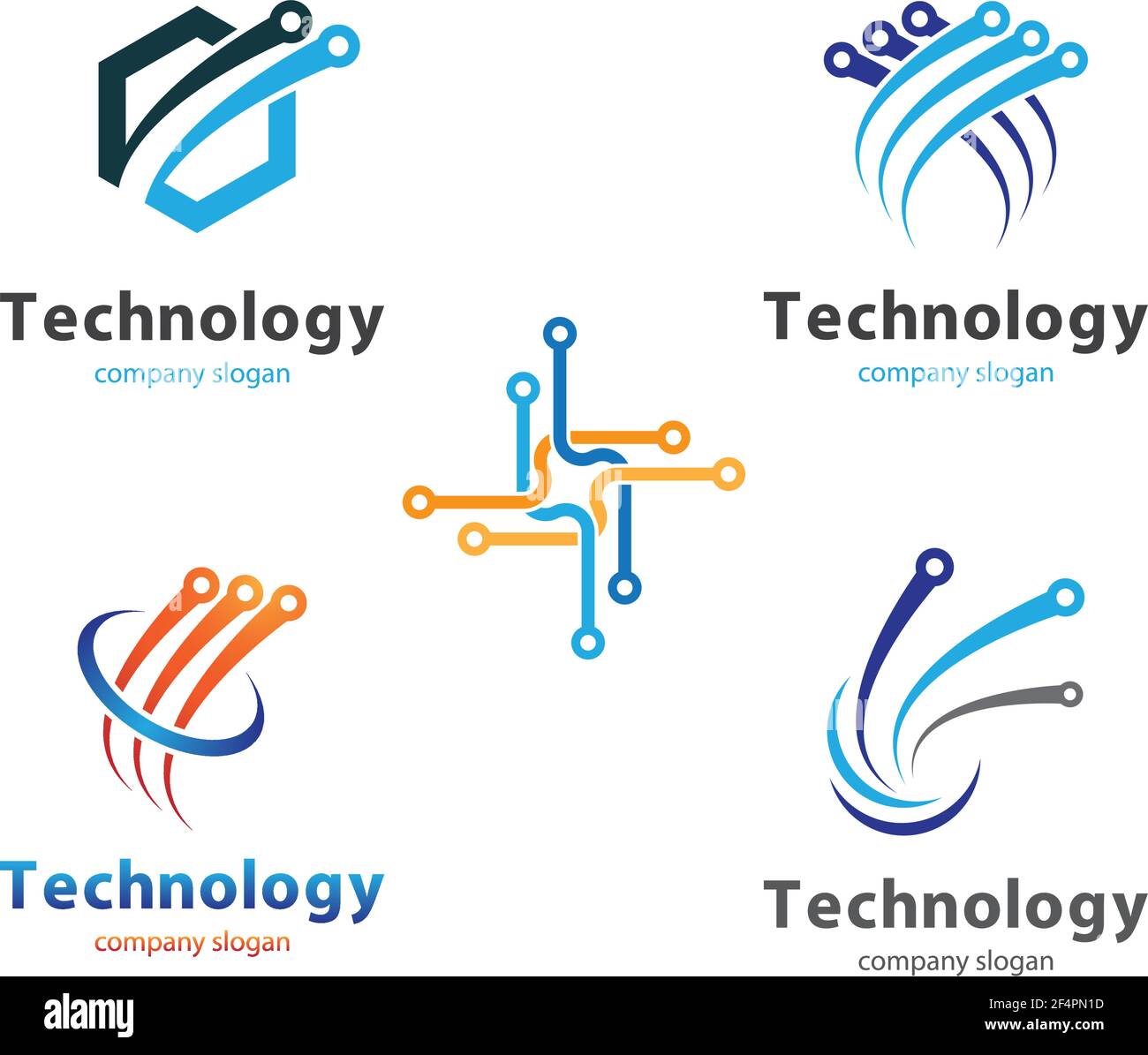 Circular technology circuit icon logo vector illustration design Stock ...