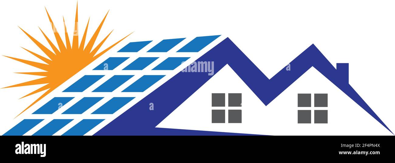 Solar panel icon logo template design Stock Vector Image & Art - Alamy