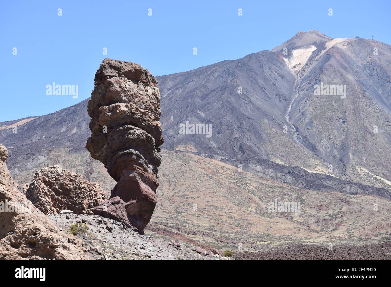 Impressive natural rock structure at the base of Mt Teide Volcano ...