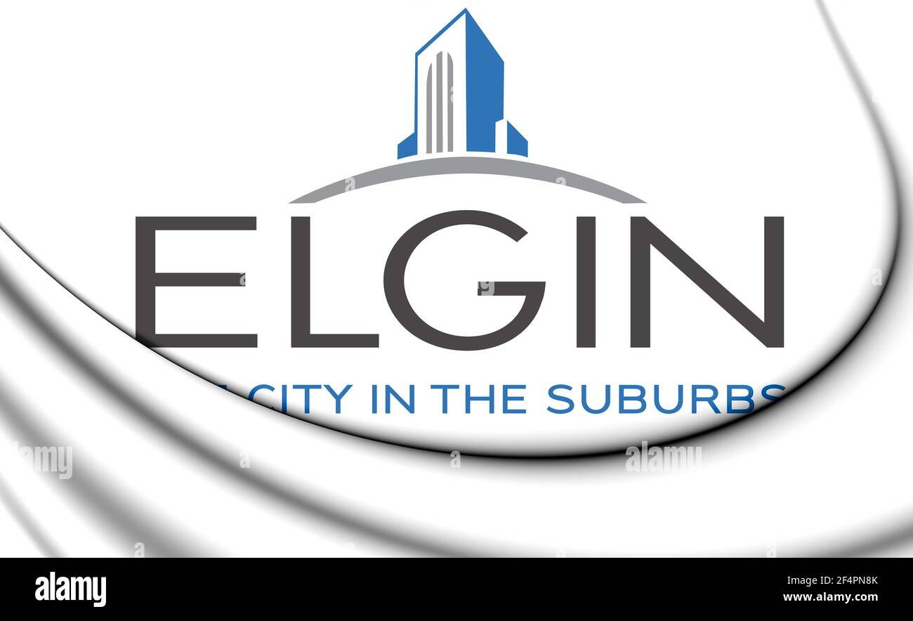 3D Emblem of Elgin (Illinois), USA. 3D Illustration Stock Photo - Alamy