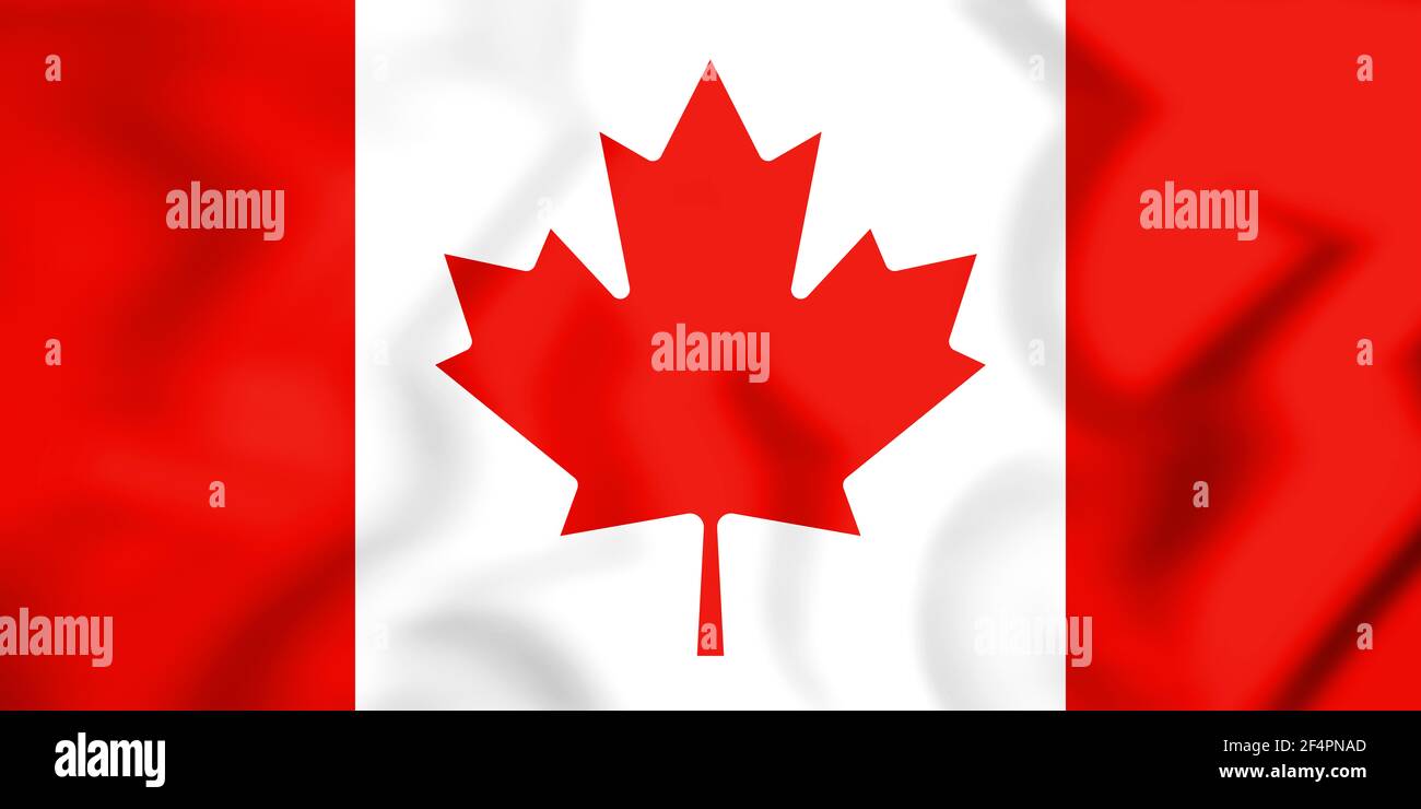 3D Flag of Canada. 3D Illustration Stock Photo - Alamy