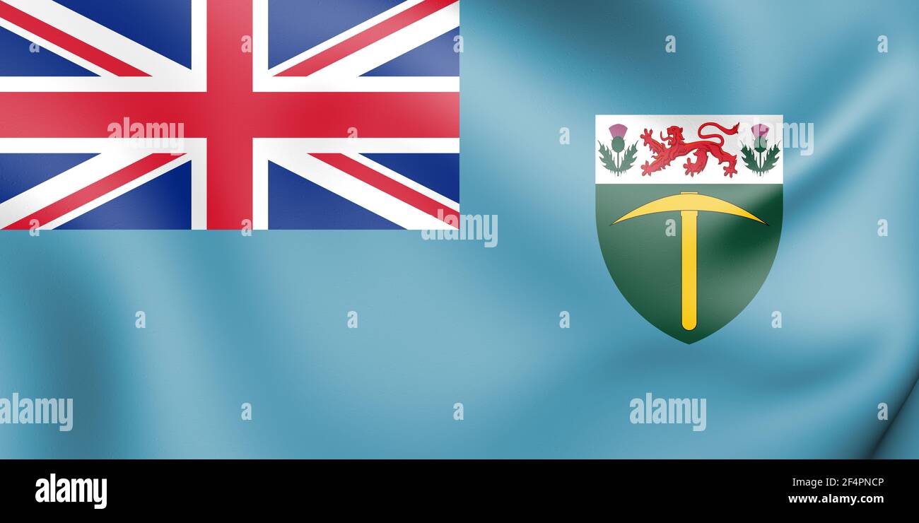 3D Flag of Rhodesia (1964-1968). 3D Illustration Stock Photo - Alamy
