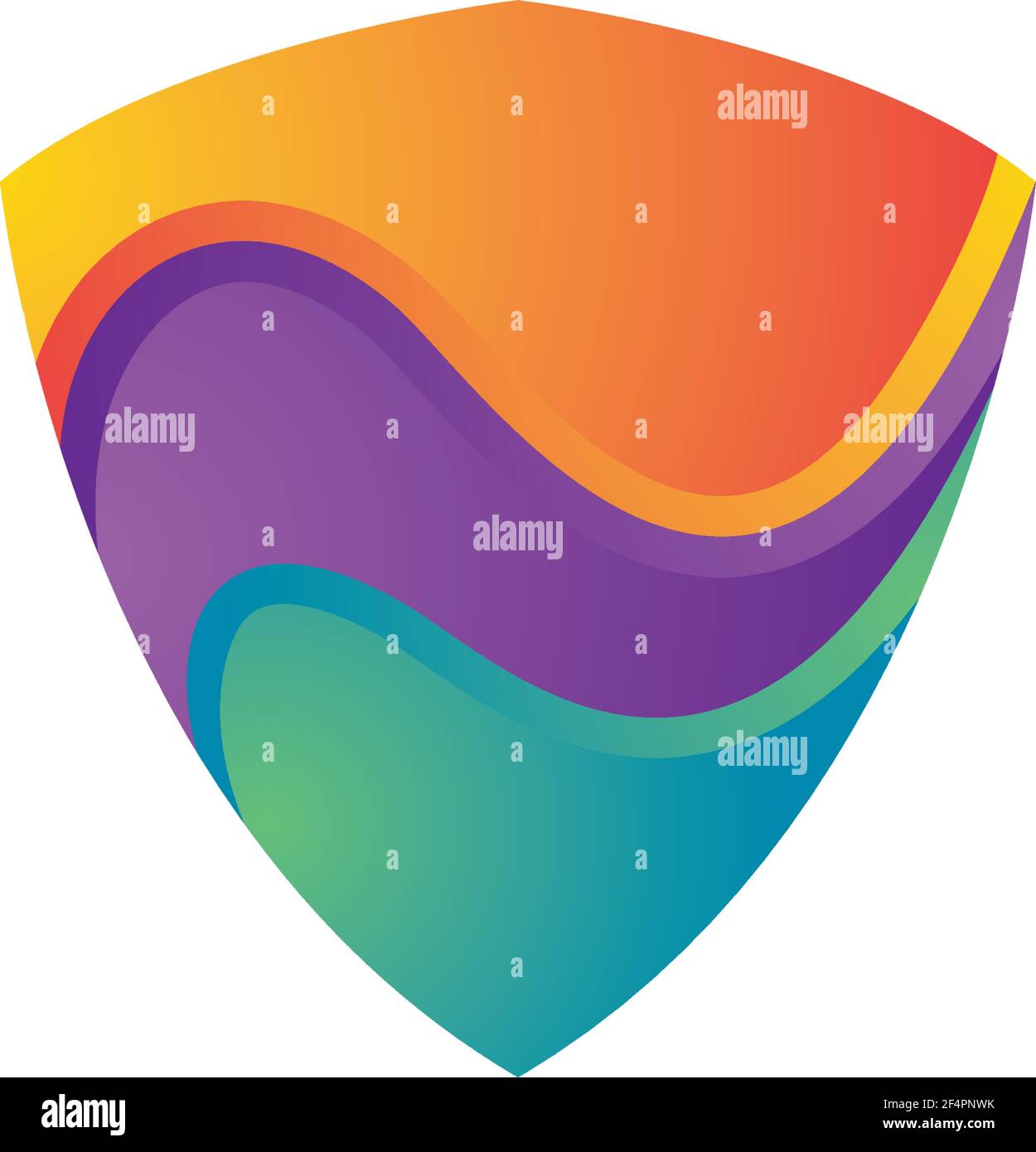 Shield gradient logo template vector icon design Stock Vector Image ...