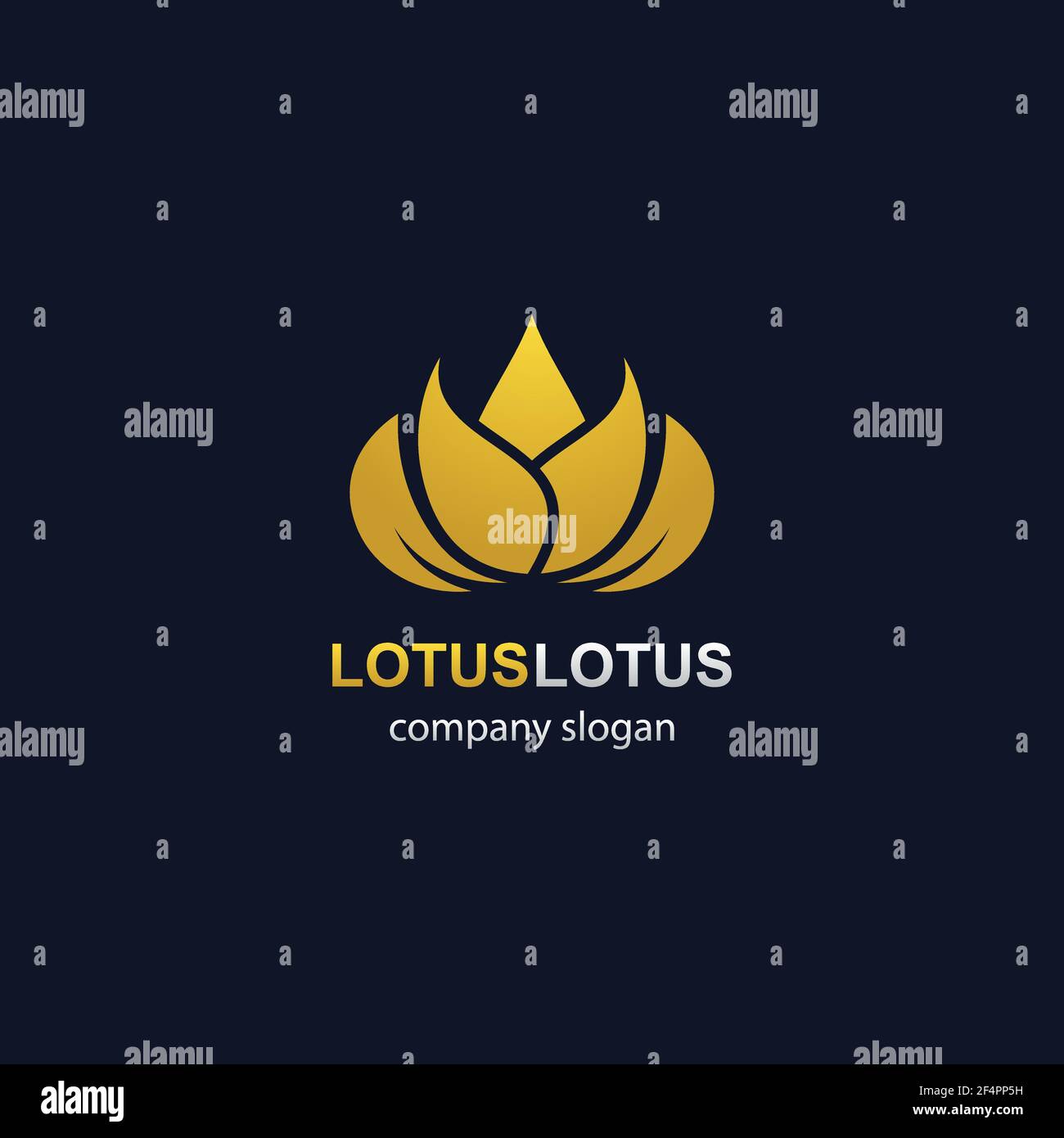Golden lotus template luxury hi-res stock photography and images - Alamy