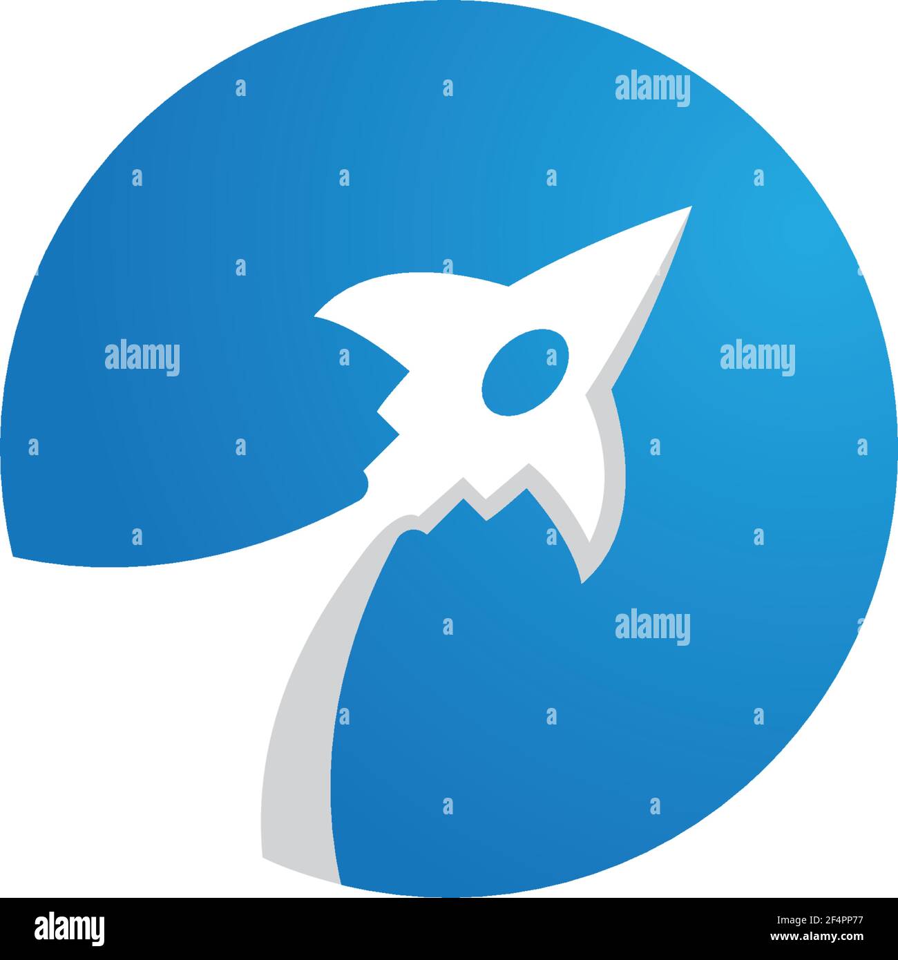 Rocket logo blue gradient vector illustration design Stock Vector Image ...