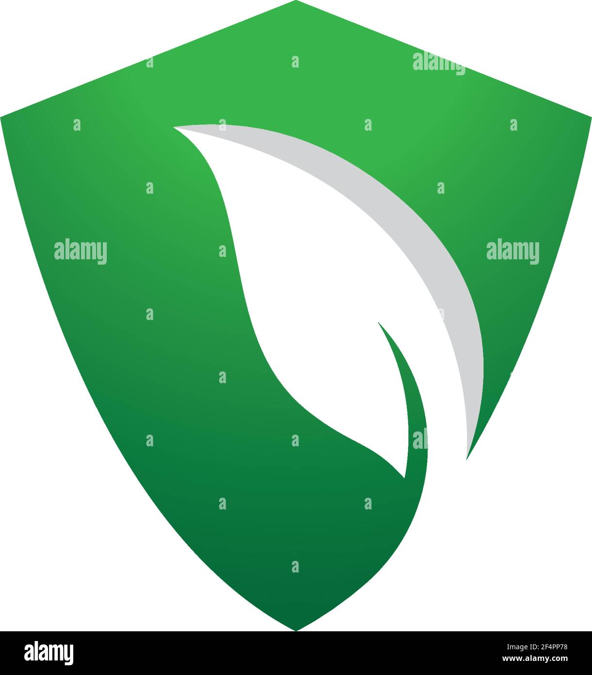Leaf shield logo template vector icon design Stock Vector Image & Art ...