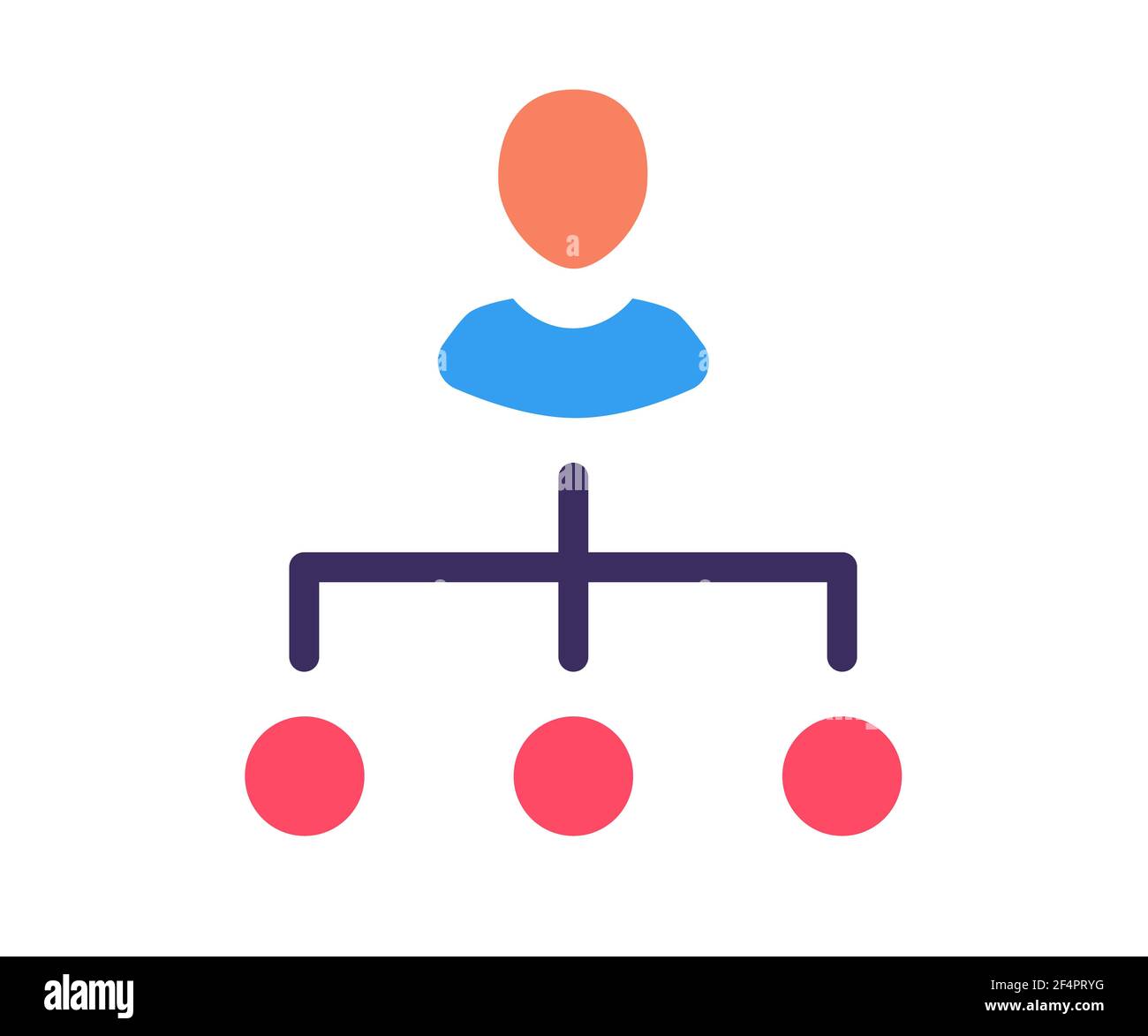structure leadership organization single isolated icon with flat style ...