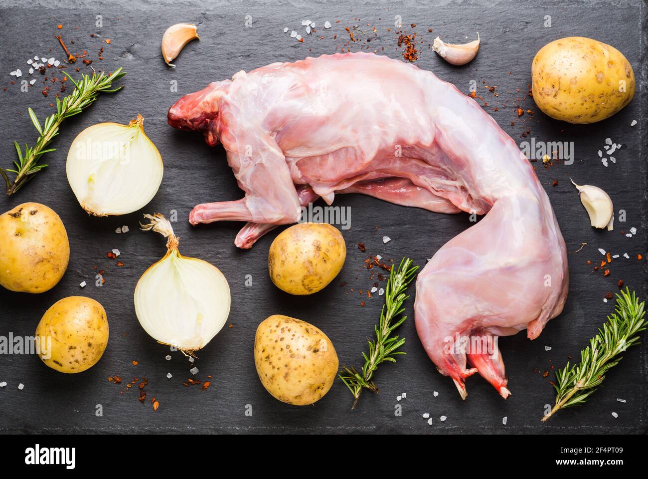 Rabbit raw meat hi-res stock photography and images - Alamy