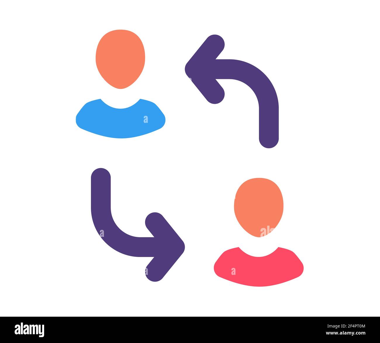 reshuffle switch replace single isolated icon with flat style vector ...