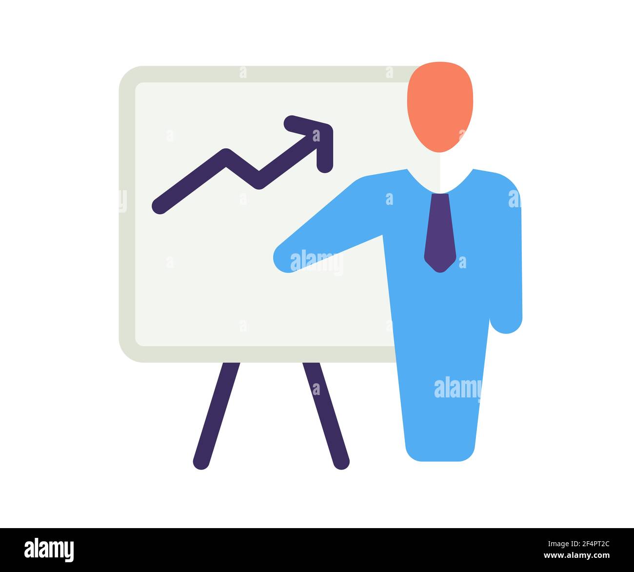 presentation pitching meeting single isolated icon with flat style ...