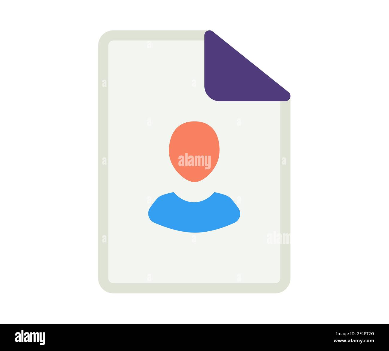 file personal user single isolated icon with flat style vector ...