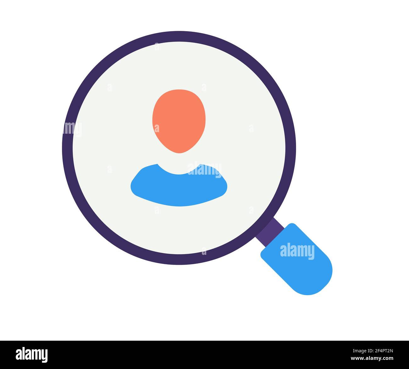 hiring find user single isolated icon with flat style vector ...