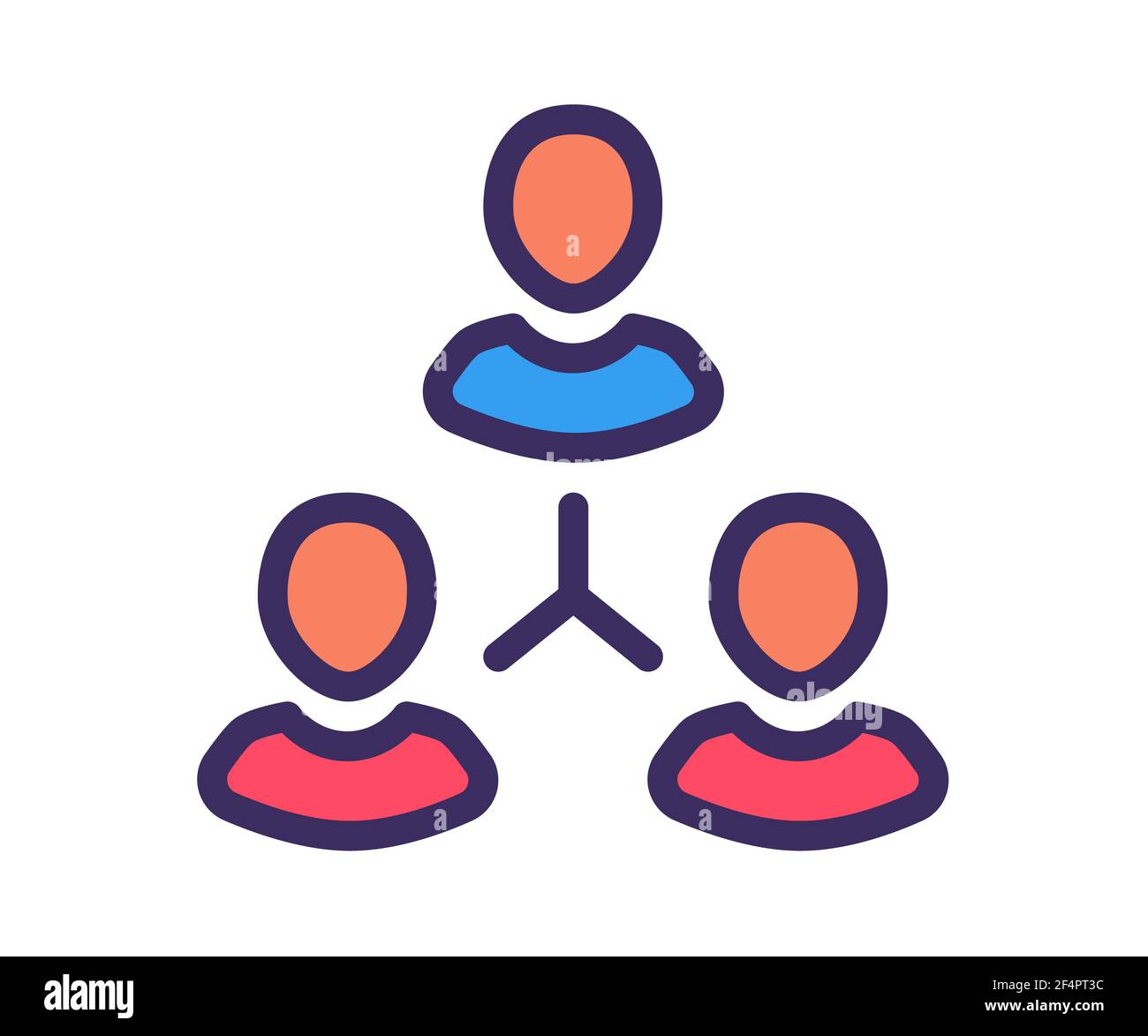 network team relationship single isolated icon with filled line style ...