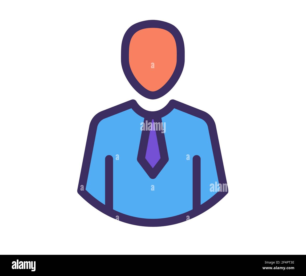 man user profile single isolated icon with filled line style vector ...
