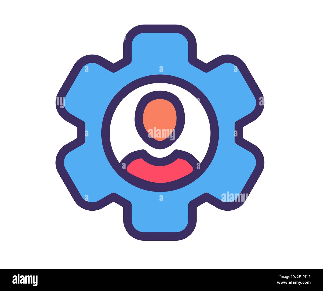 configuration user setting single isolated icon with filled line style ...