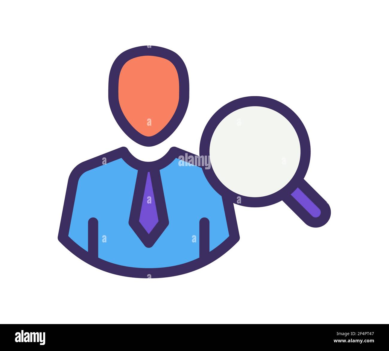 find hiring employee single isolated icon with filled line style vector ...