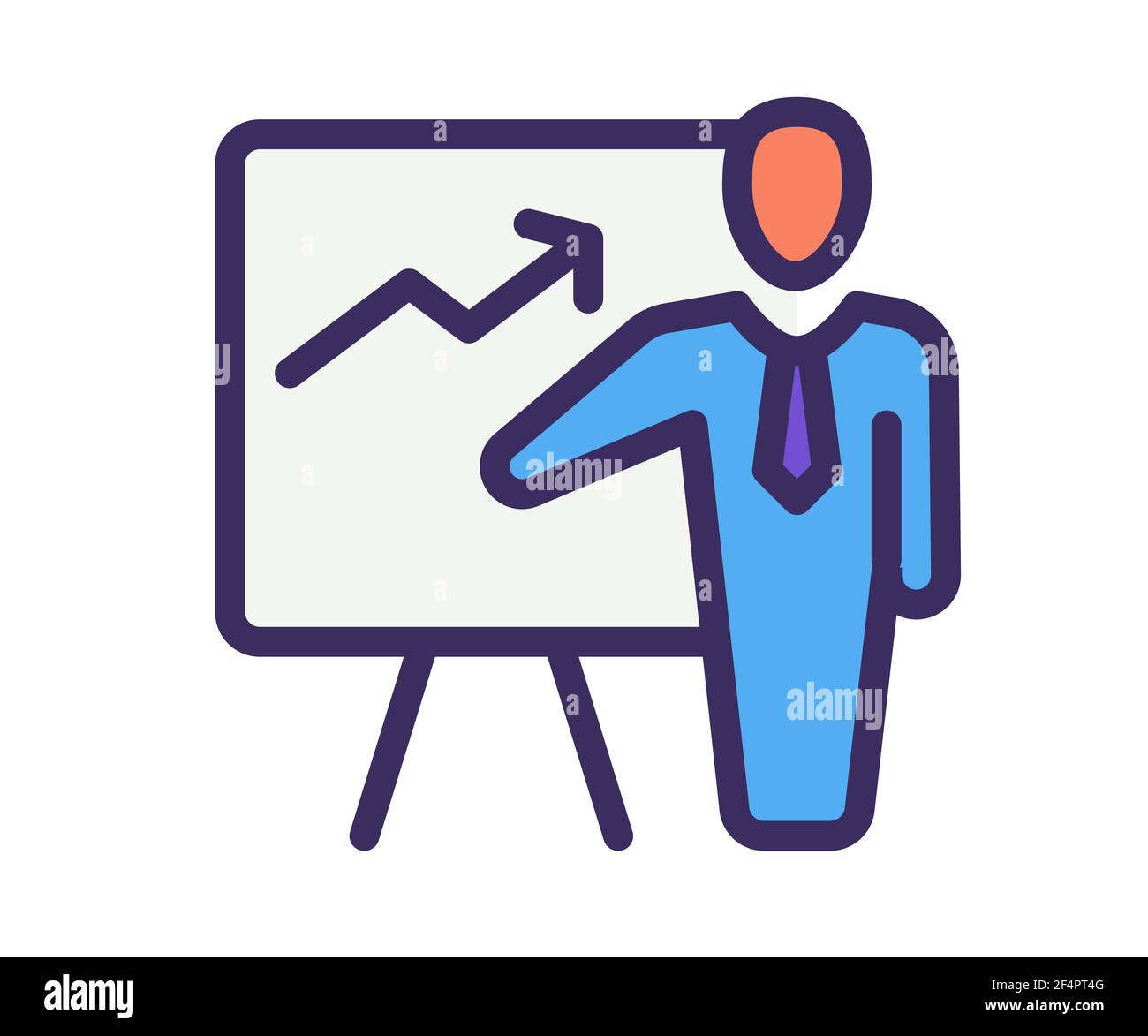 presentation pitching meeting single isolated icon with filled line ...