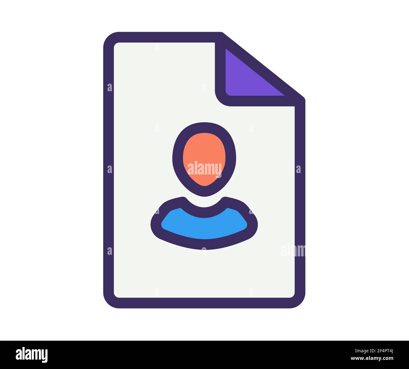 file personal user single isolated icon with filled line style vector ...