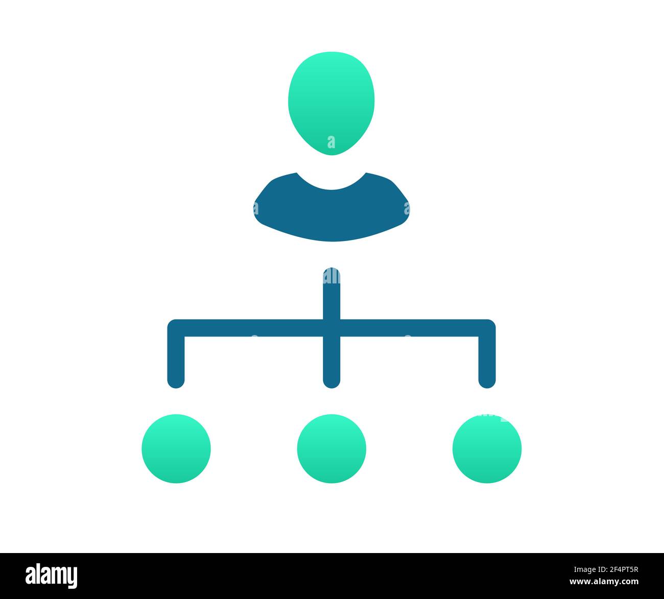 structure leadership organization single isolated icon with gradient ...