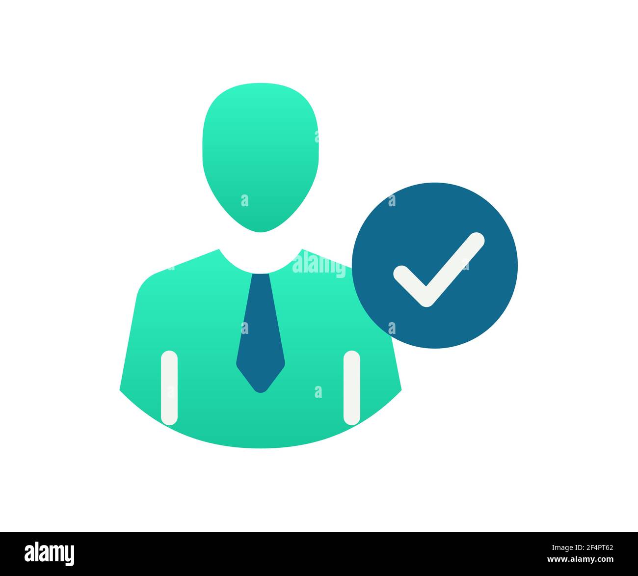 check profile user single isolated icon with gradient style vector ...