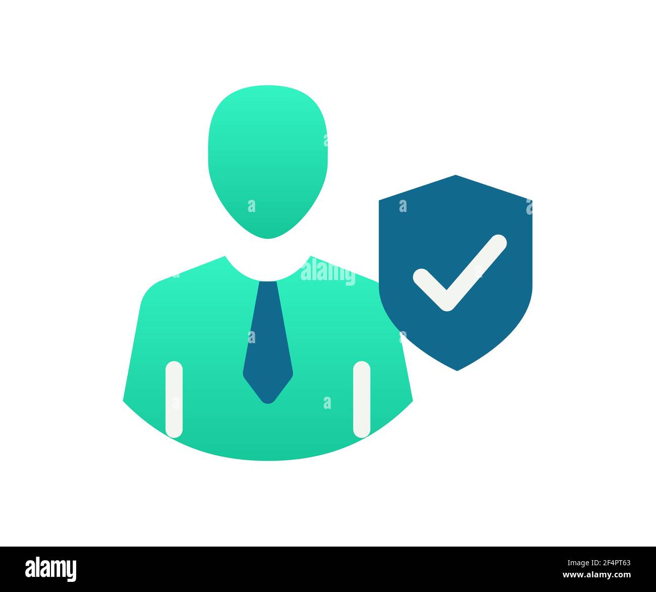 shield secure profile single isolated icon with gradient style vector ...