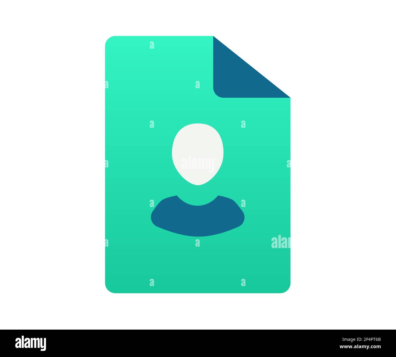 file personal user single isolated icon with gradient style vector ...