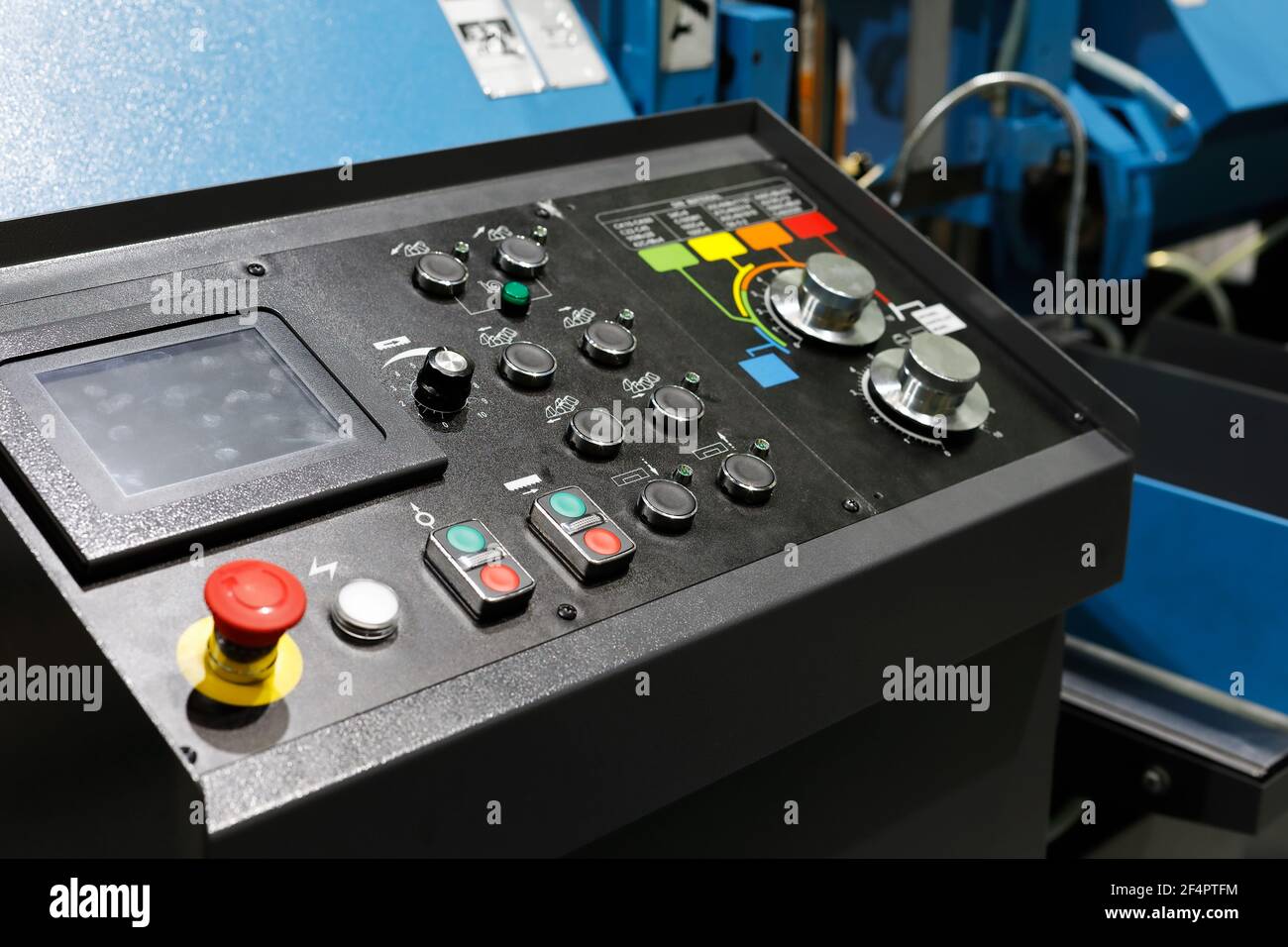 Control console with touch screen. Control console of automated ...