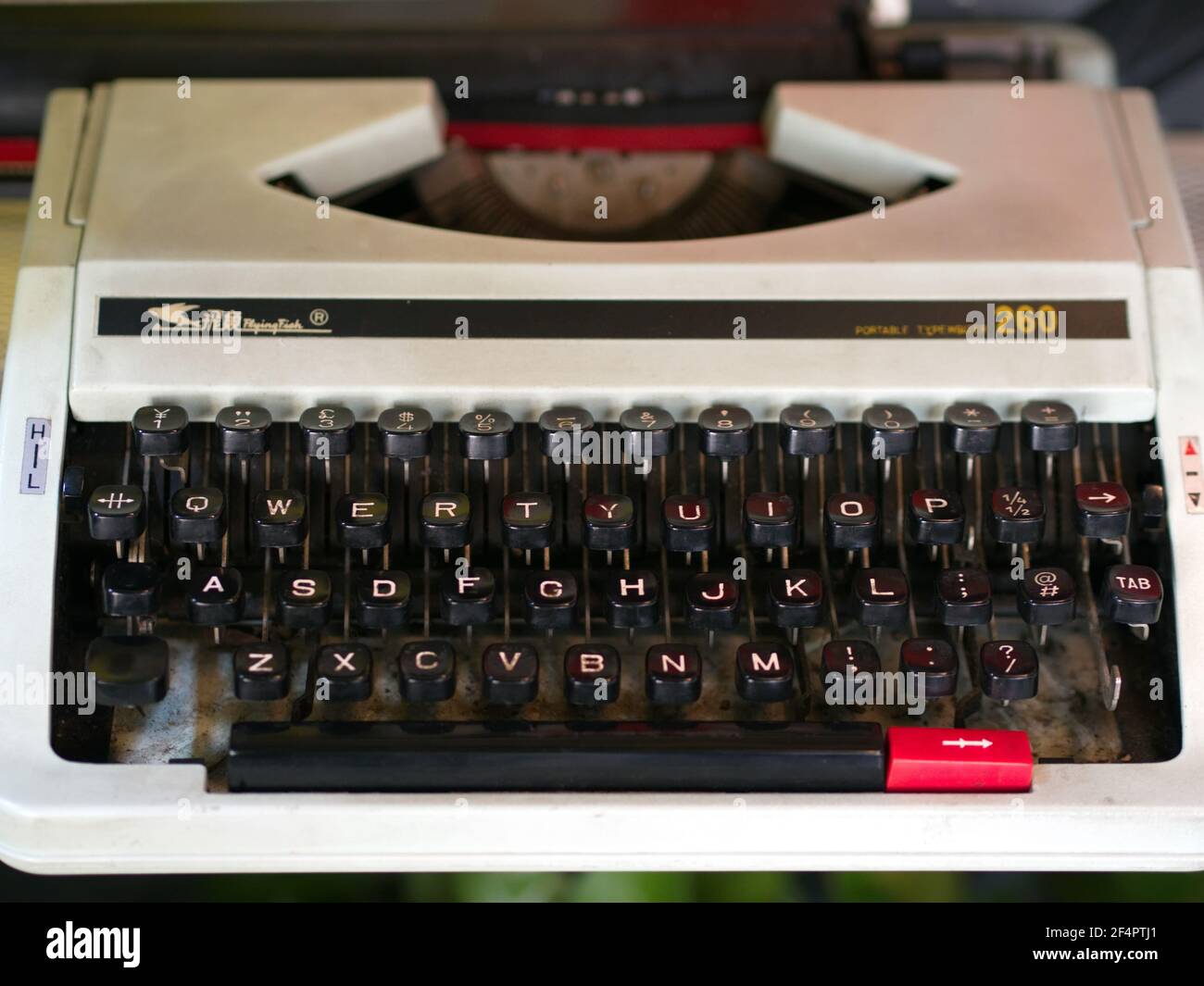 Old Style TypeWriter White and Black Key. Taken from Beijing China ...