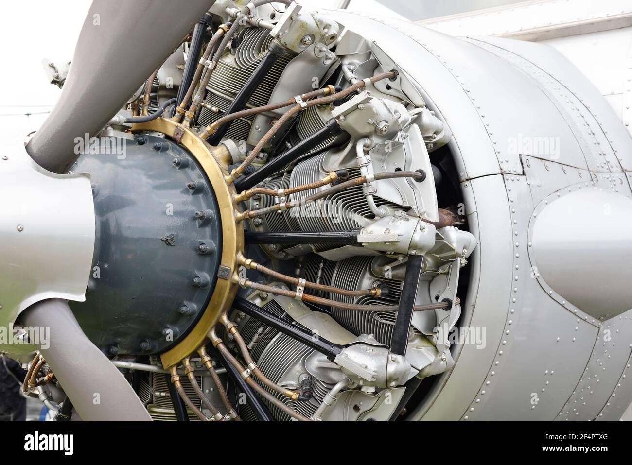 18-cylinder air-cooled radial aircraft engine Stock Photo - Alamy