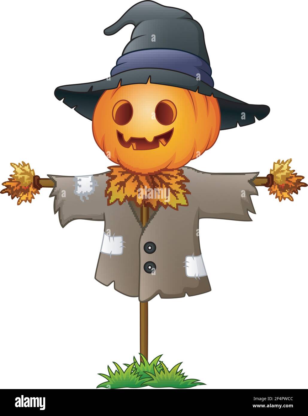 Vector illustration of Scarecrow cartoon Stock Vector Image & Art - Alamy