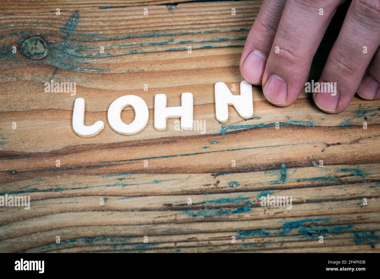 JOHN. Name of men and boys. Birthday concept. White letters of the ...